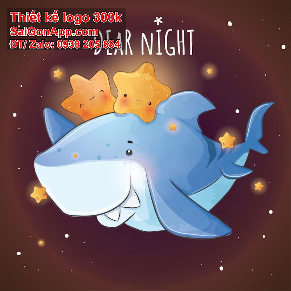 Cá Mập Chibi (Chibi Shark), THIẾT KẾ 300K ĐẸP CHUYÊN NGHIỆP SaiGonApp