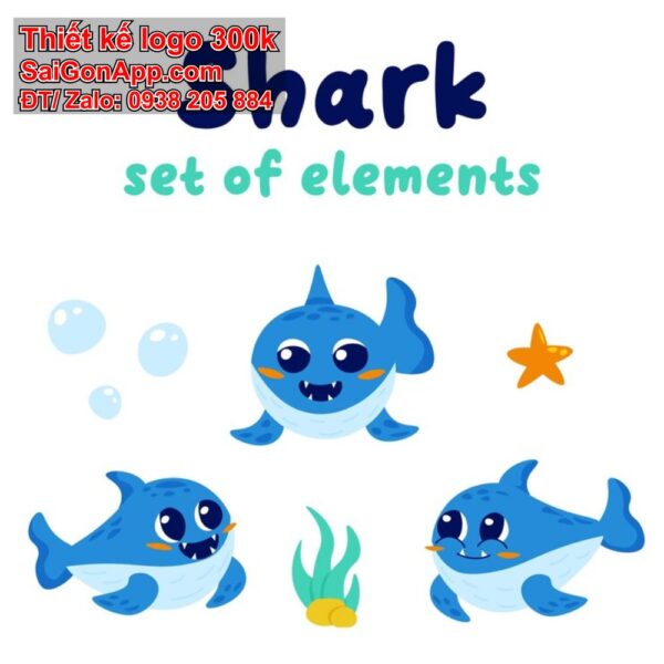 Cá Mập Chibi (Chibi Shark), THIẾT KẾ 300K ĐẸP CHUYÊN NGHIỆP SaiGonApp