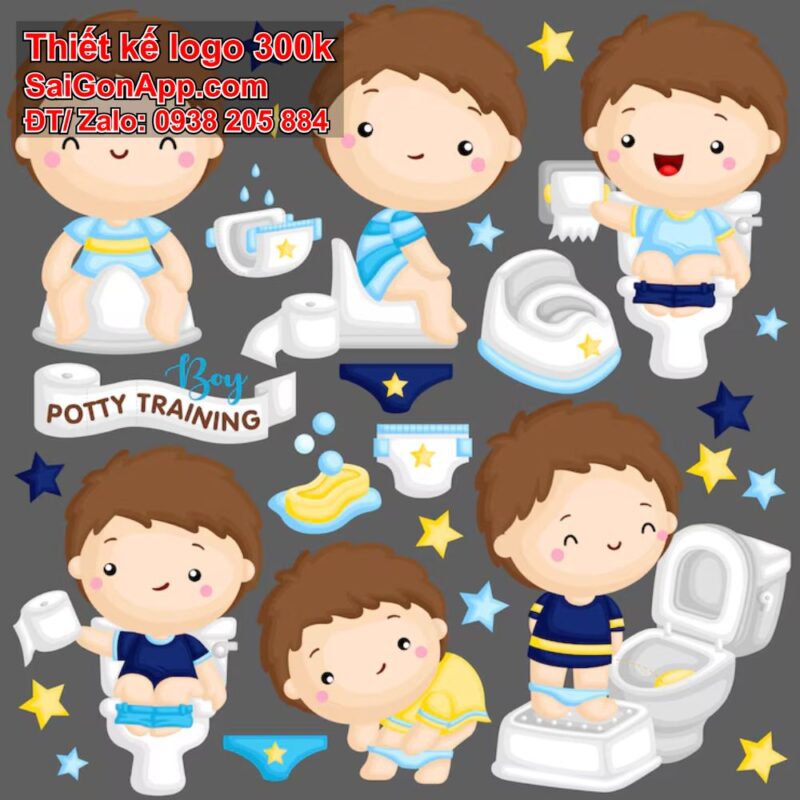 Chibi đi toilet, THIẾT KẾ 300K ĐẸP CHUYÊN NGHIỆP SaiGonApp