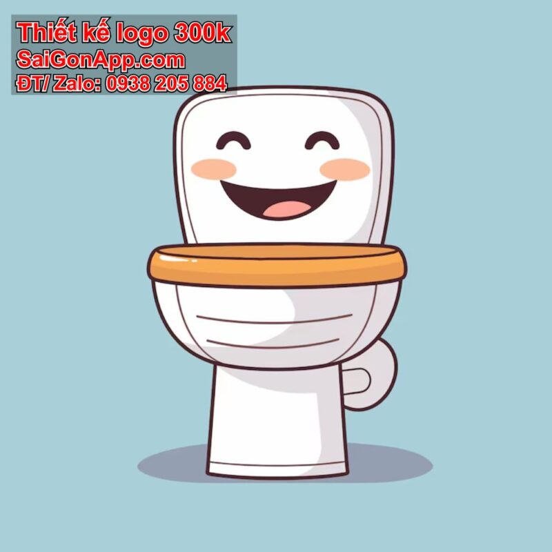Chibi đi toilet, THIẾT KẾ 300K ĐẸP CHUYÊN NGHIỆP SaiGonApp