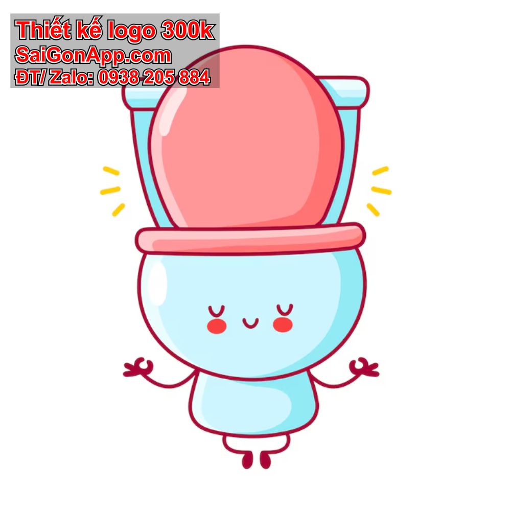 Chibi đi toilet, THIẾT KẾ 300K ĐẸP CHUYÊN NGHIỆP SaiGonApp