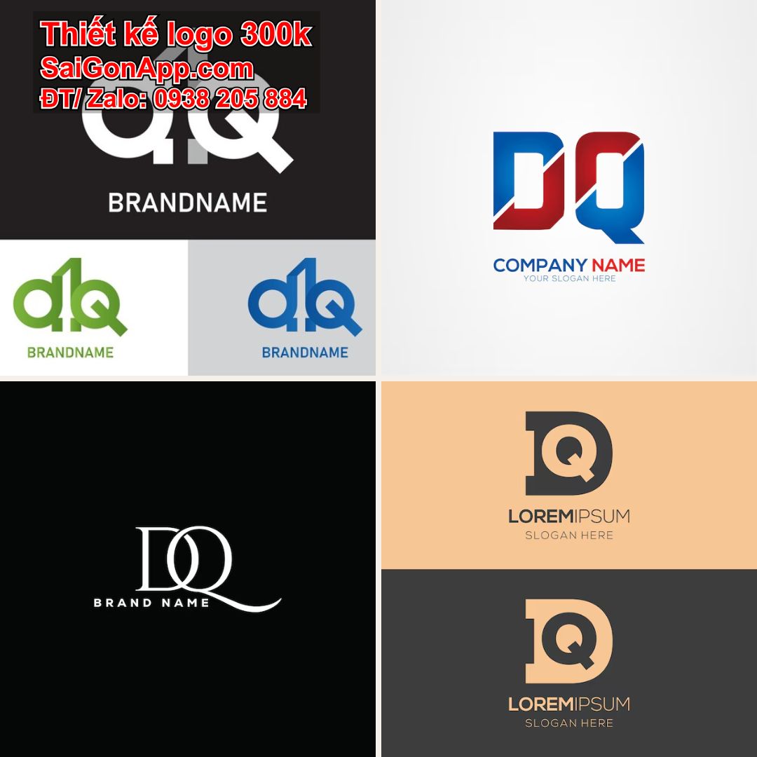 Logo ĐQ, THIẾT KẾ 300K ĐẸP CHUYÊN NGHIỆP SaiGonApp