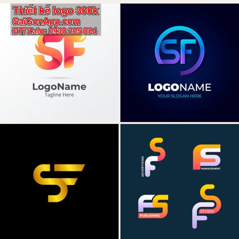 Logo SF, THIẾT KẾ 300K ĐẸP CHUYÊN NGHIỆP SaiGonApp