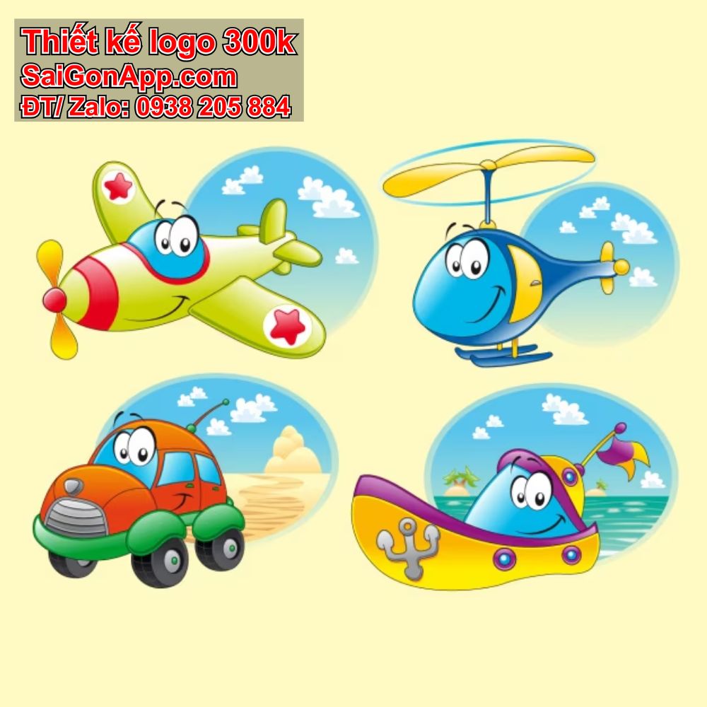 Máy bay chibi, THIẾT KẾ 300K ĐẸP CHUYÊN NGHIỆP SaiGonApp