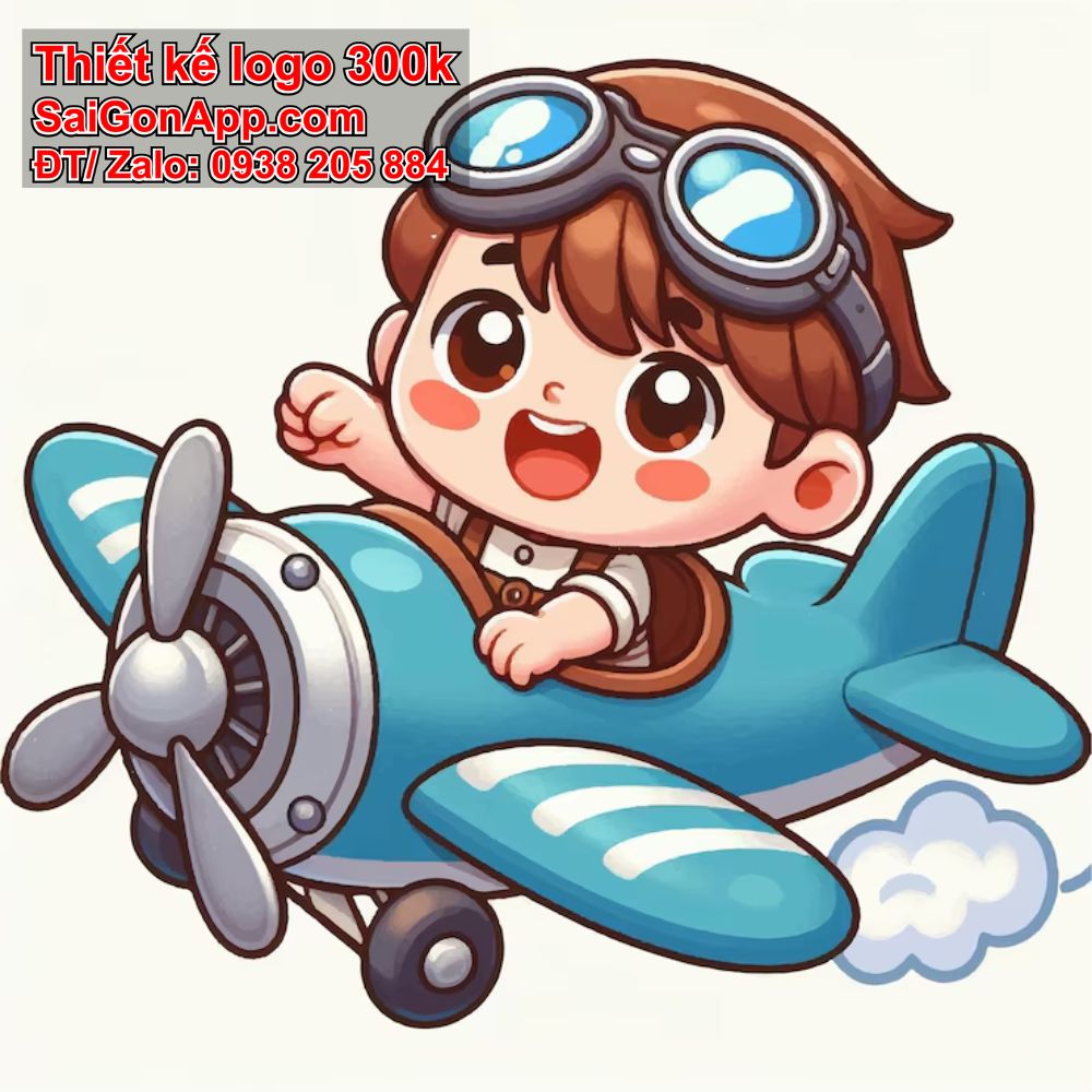 Máy bay chibi, THIẾT KẾ 300K ĐẸP CHUYÊN NGHIỆP SaiGonApp
