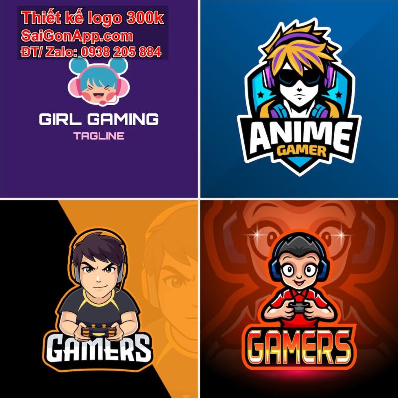 Thiết kế logo CHIBI game thủ, 300K ĐẸP CHUYÊN NGHIỆP SaiGonApp