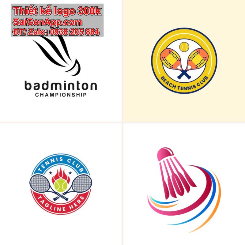Thiết kế logo cầu lông, 300K ĐẸP CHUYÊN NGHIỆP SaiGonApp