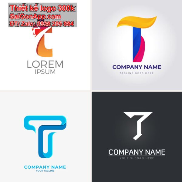 Thiết kế logo chữ T cách điệu, 300K ĐẸP CHUYÊN NGHIỆP SaiGonApp
