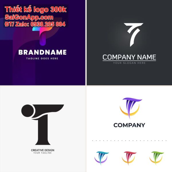Thiết kế logo chữ T cách điệu, 300K ĐẸP CHUYÊN NGHIỆP SaiGonApp