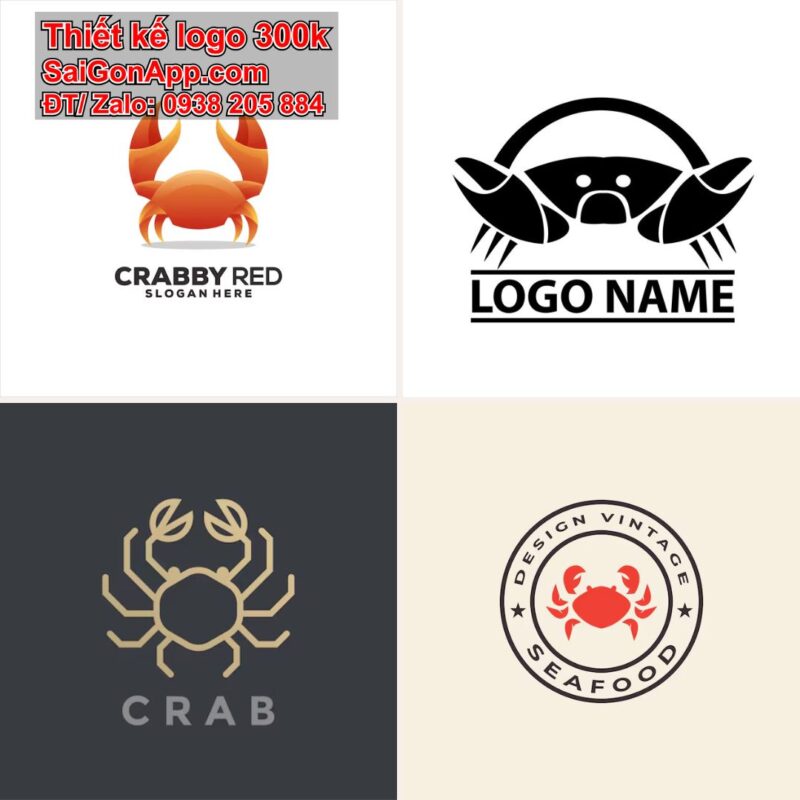 Thiết kế logo con cua, 300K ĐẸP CHUYÊN NGHIỆP SaiGonApp