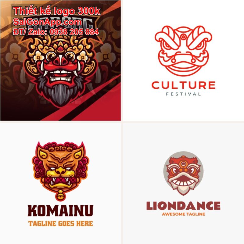 Thiết kế logo đầu lân, 300K ĐẸP CHUYÊN NGHIỆP SaiGonApp