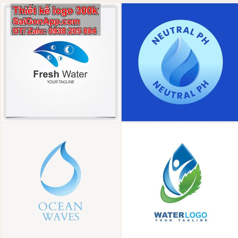 Thiết kế logo nước khoáng, 300K ĐẸP CHUYÊN NGHIỆP SaiGonApp