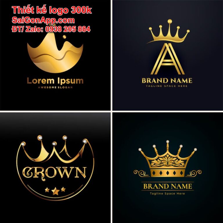 Thiết kế logo vương miệng, 300K ĐẸP CHUYÊN NGHIỆP SaiGonApp