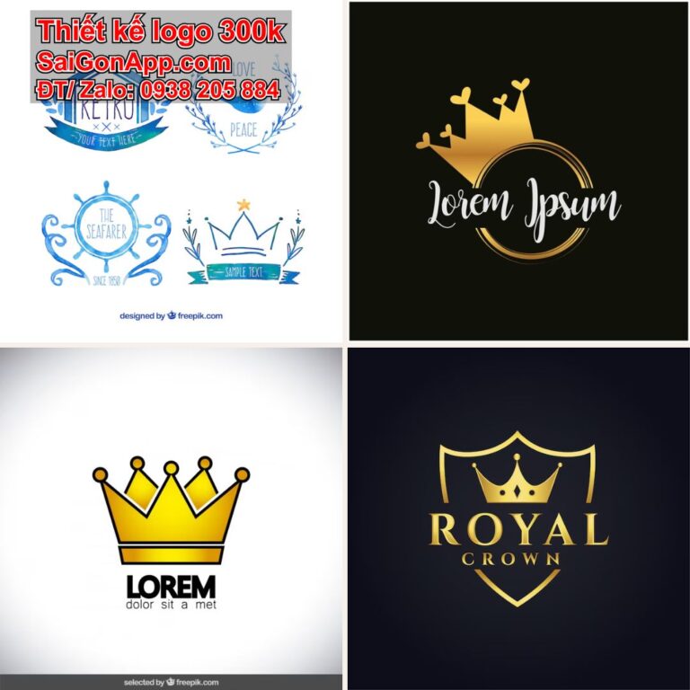Thiết kế logo vương miệng, 300K ĐẸP CHUYÊN NGHIỆP SaiGonApp