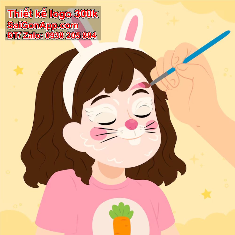 Vẽ mặt chibi, THIẾT KẾ 300K ĐẸP CHUYÊN NGHIỆP SaiGonApp