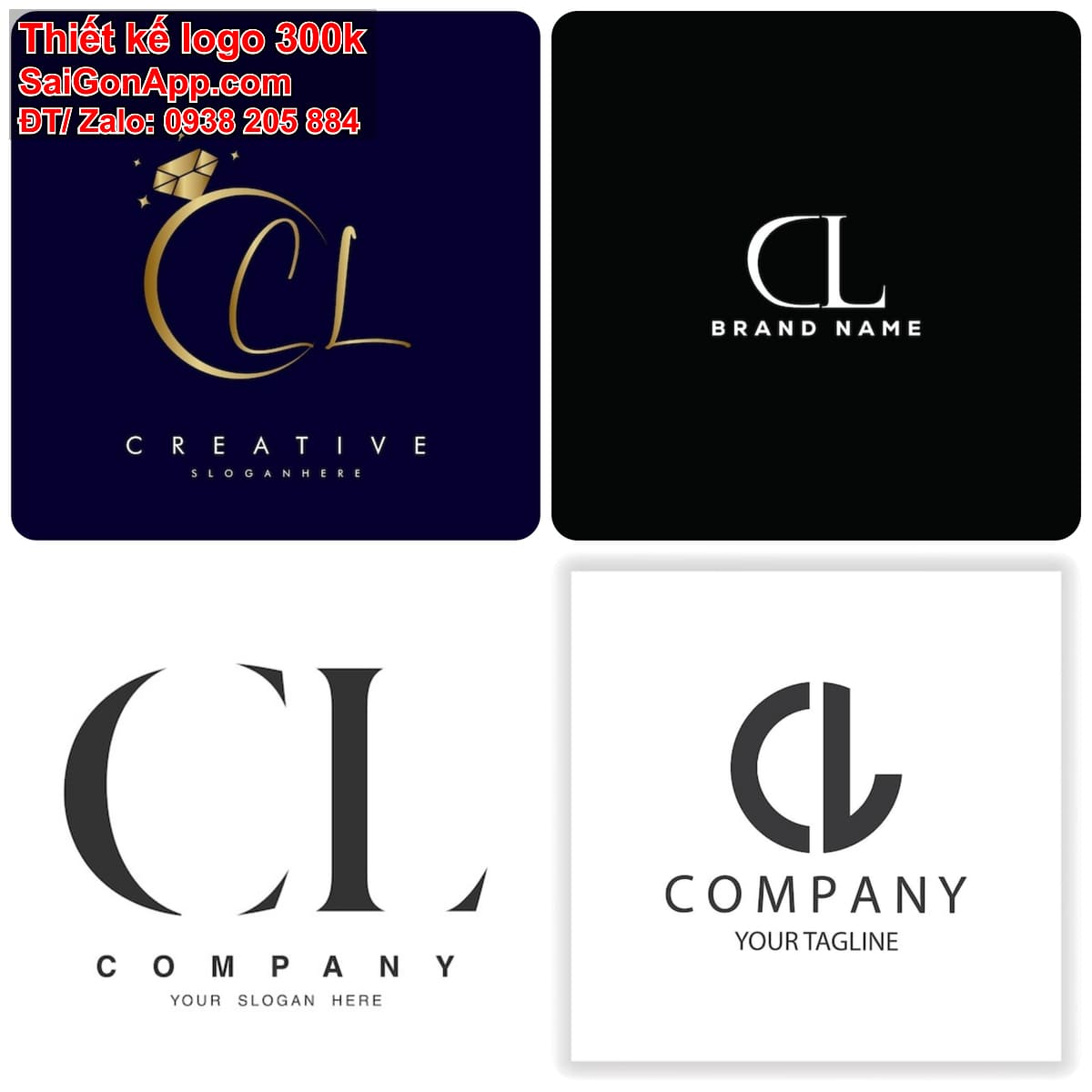 Logo CL, THIẾT KẾ 300K ĐẸP CHUYÊN NGHIỆP SaiGonApp