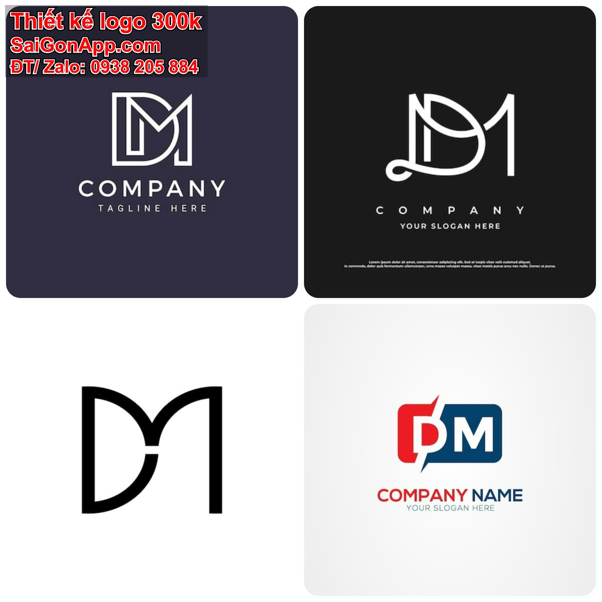 Logo DM, THIẾT KẾ 300K ĐẸP CHUYÊN NGHIỆP SaiGonApp