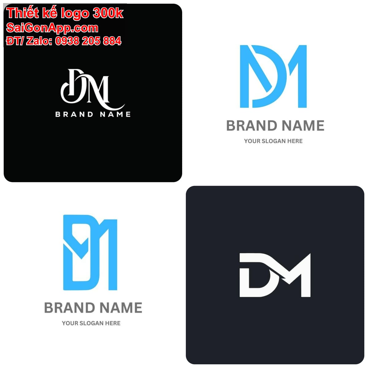 Logo DM, THIẾT KẾ 300K ĐẸP CHUYÊN NGHIỆP SaiGonApp