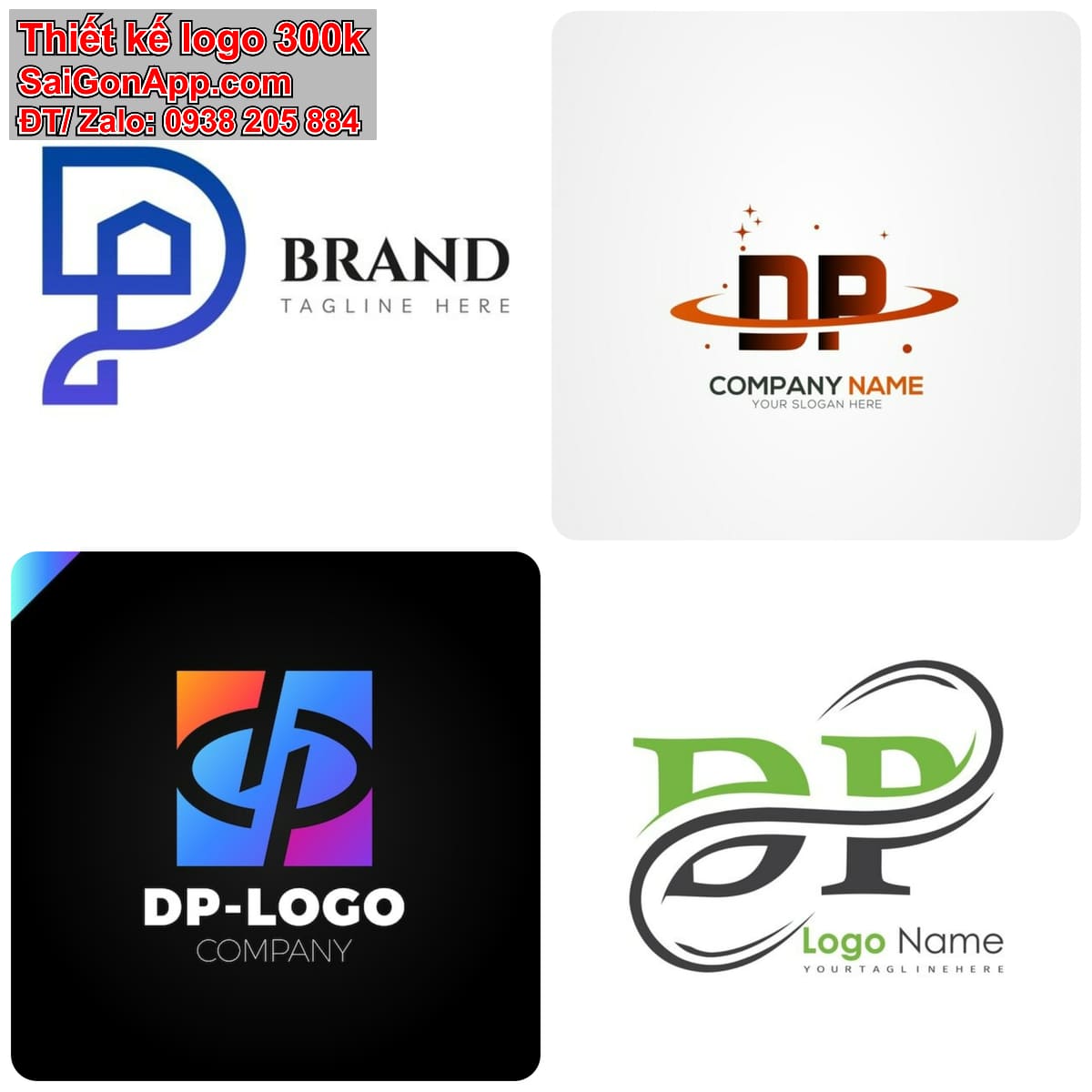 Logo DP, THIẾT KẾ 300K ĐẸP CHUYÊN NGHIỆP SaiGonApp