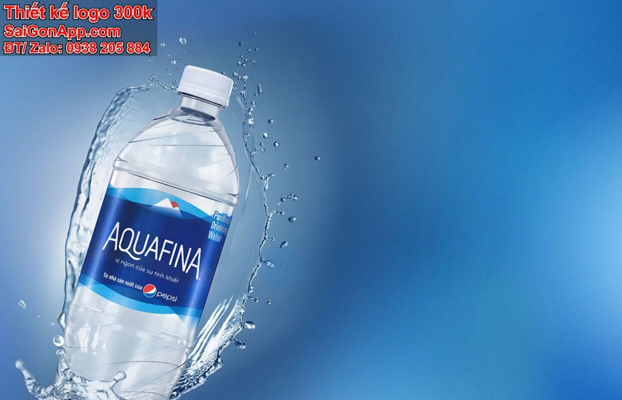 logo aquafina, THIẾT KẾ 300K ĐẸP CHUYÊN NGHIỆP SaiGonApp