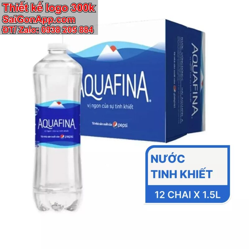logo aquafina, THIẾT KẾ 300K ĐẸP CHUYÊN NGHIỆP SaiGonApp