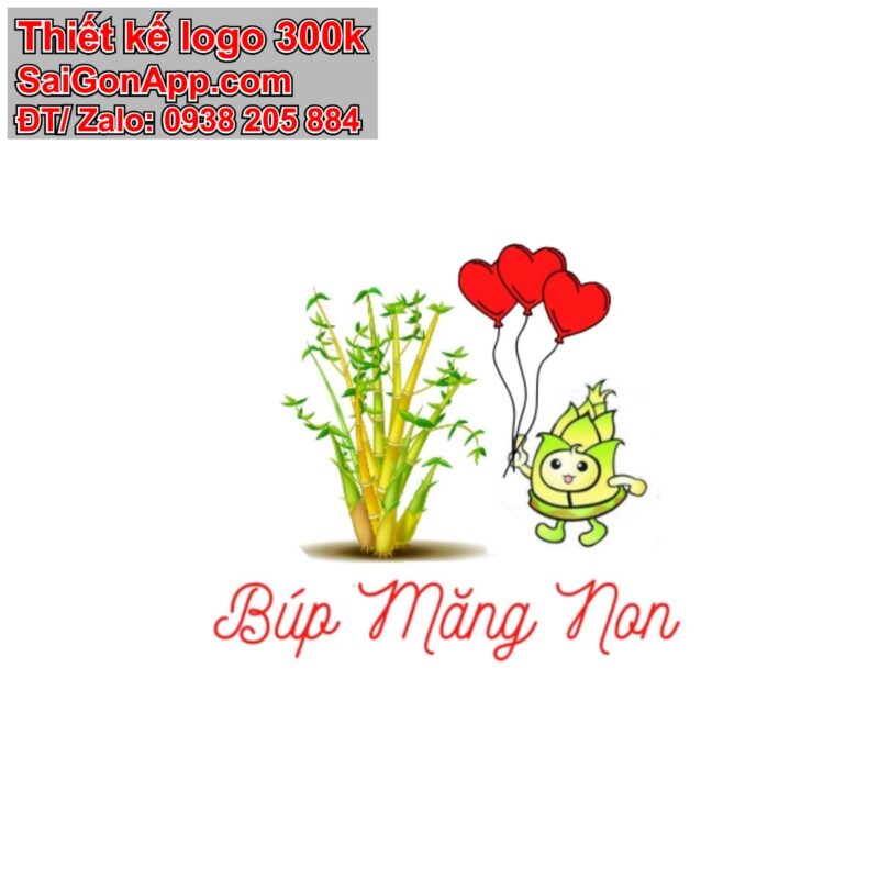 Logo búp măng non, THIẾT KẾ 300K ĐẸP CHUYÊN NGHIỆP SaiGonApp