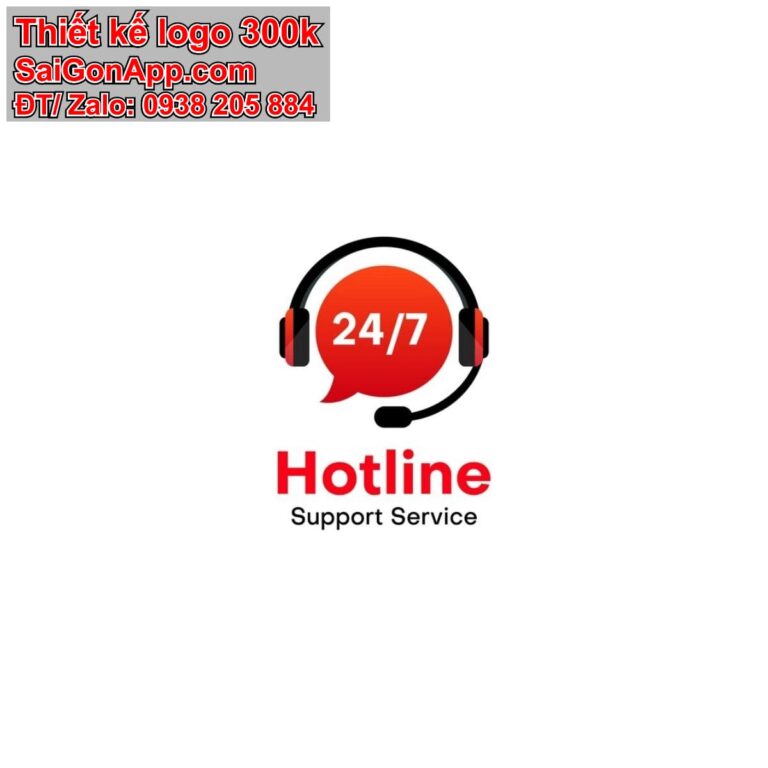 Logo hotline, THIẾT KẾ 300K ĐẸP CHUYÊN NGHIỆP SaiGonApp