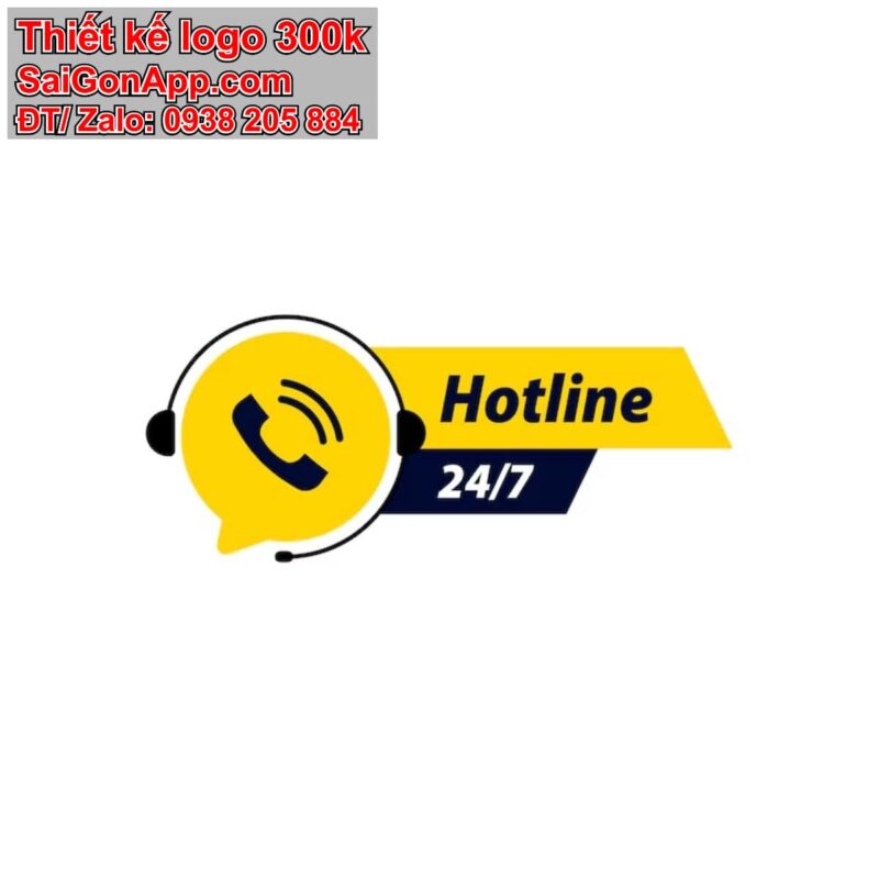 Logo hotline, THIẾT KẾ 300K ĐẸP CHUYÊN NGHIỆP SaiGonApp