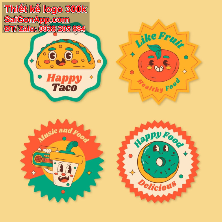 Logo Stickers, THIẾT KẾ 300K ĐẸP CHUYÊN NGHIỆP SaiGonApp