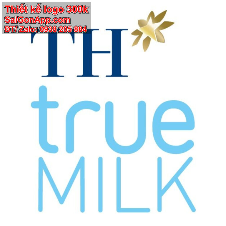 Logo Th True Milk, THIẾT KẾ 300K ĐẸP CHUYÊN NGHIỆP SaiGonApp