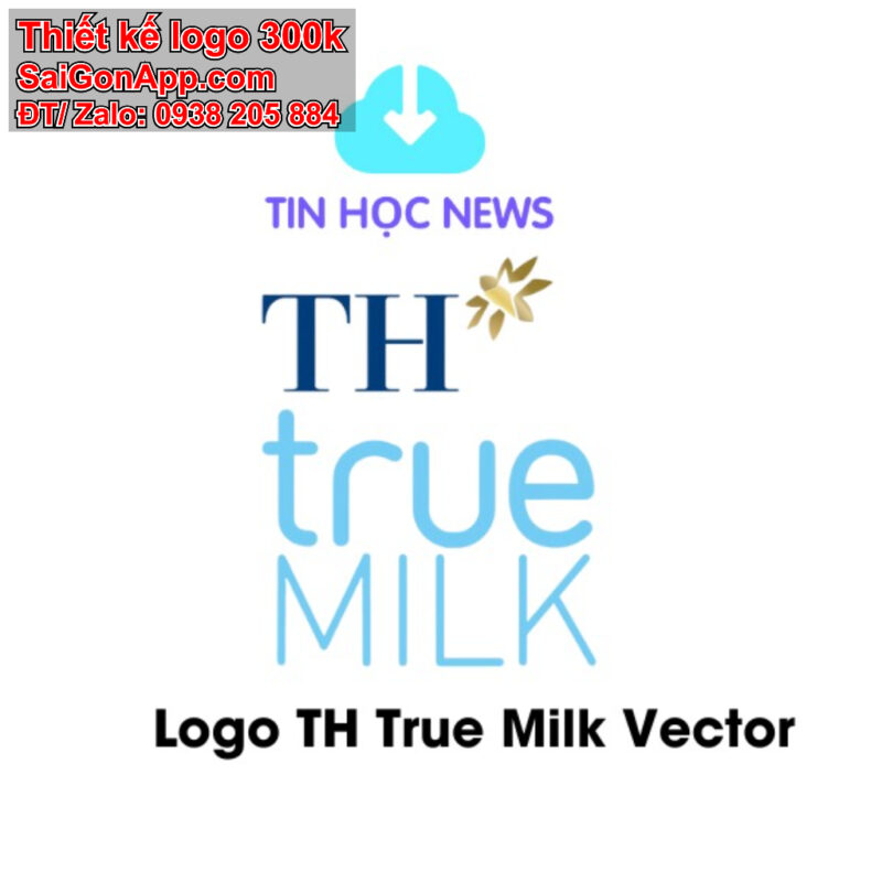 Logo Th True Milk, THIẾT KẾ 300K ĐẸP CHUYÊN NGHIỆP SaiGonApp
