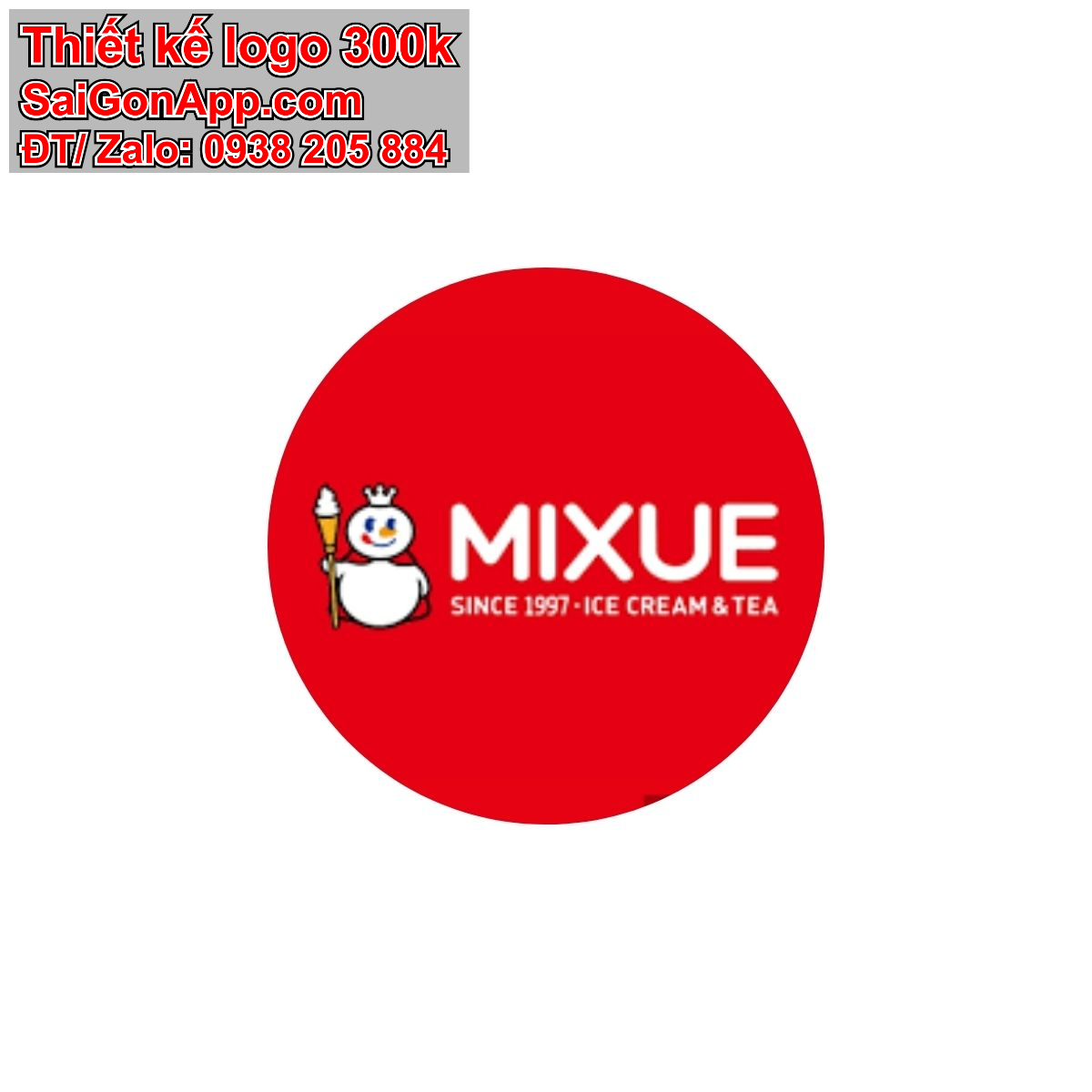 Mixue logo, THIẾT KẾ 300K ĐẸP CHUYÊN NGHIỆP SaiGonApp