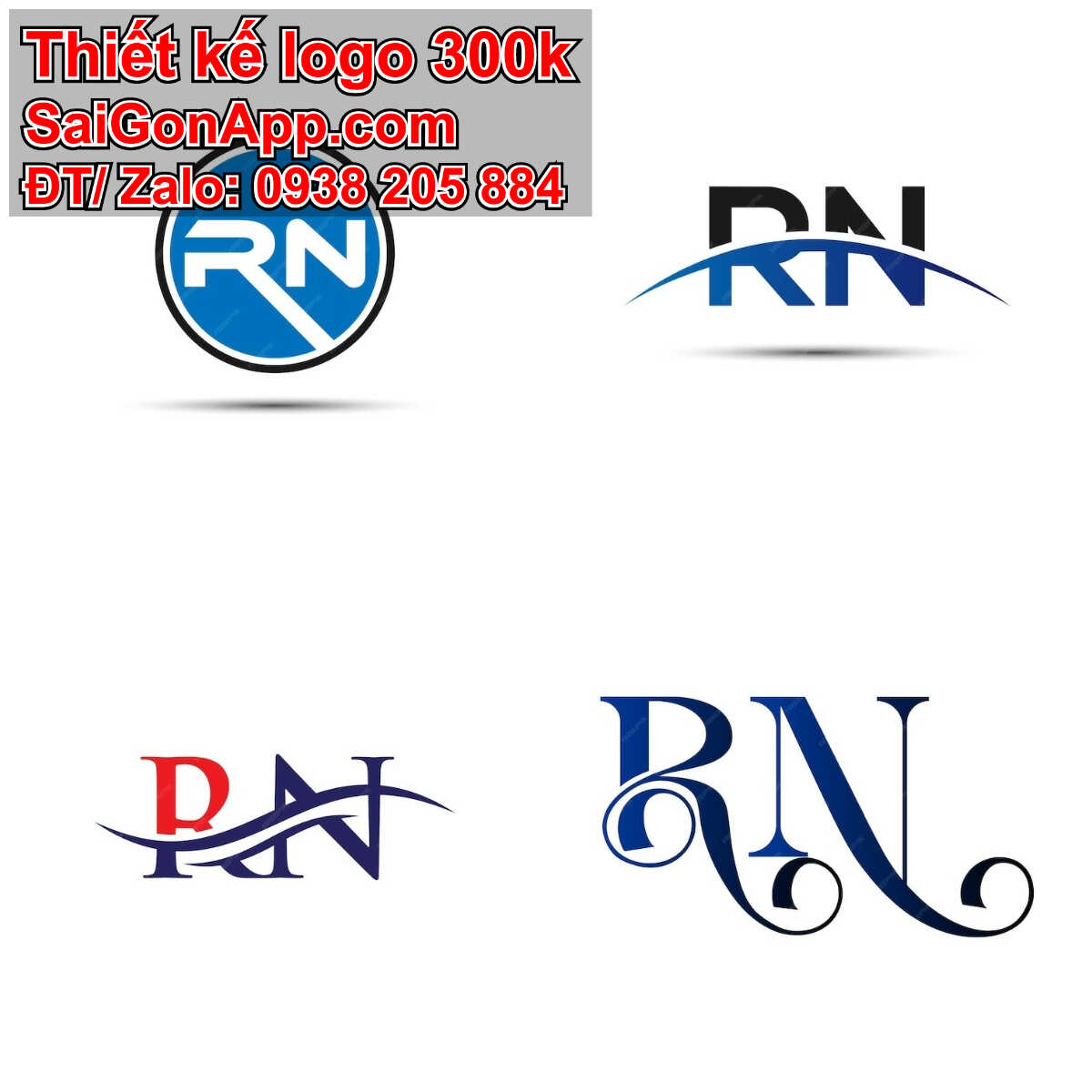 Logo RN, THIẾT KẾ 300K ĐẸP CHUYÊN NGHIỆP SaiGonApp